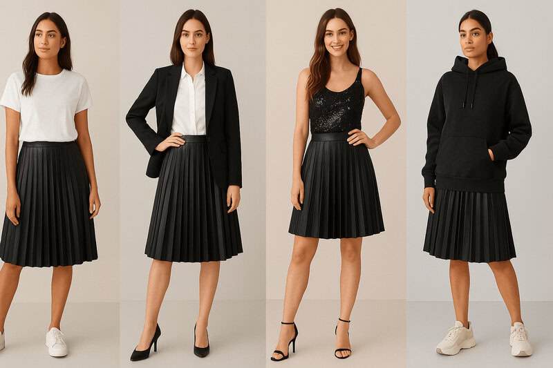 What to Wear with a Pleated Leather Skirt: Stylish Outfit Ideas for ...